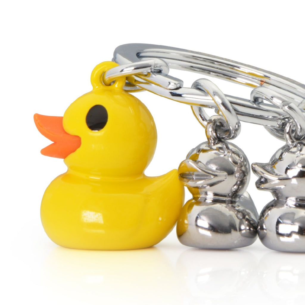 Buy Metalmorphose Yellow Duck Family Keyring | About Living
