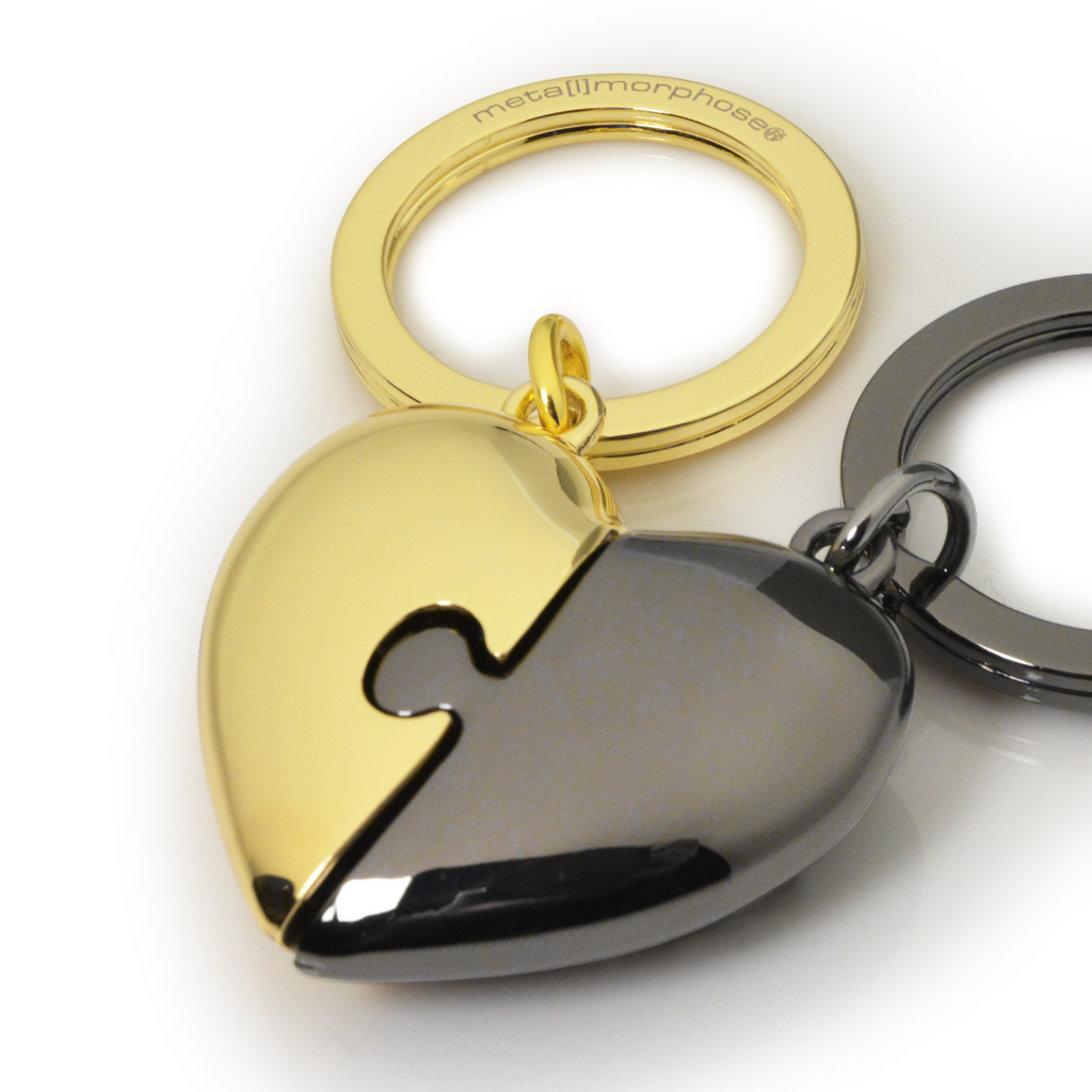 Buy Metalmorphose 2-Piece Heart Puzzle Keyring | About Living