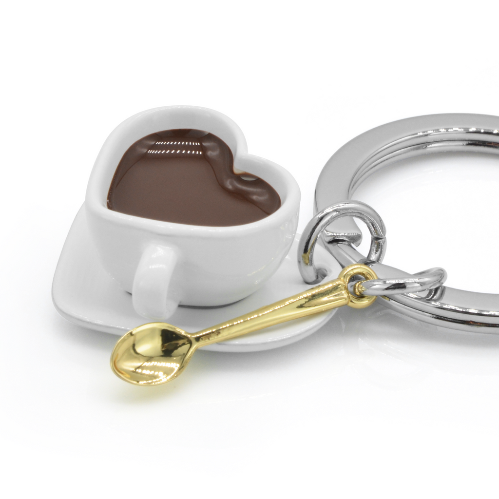 Buy Metalmorphose Coffee Lover Keyring | White | About Living