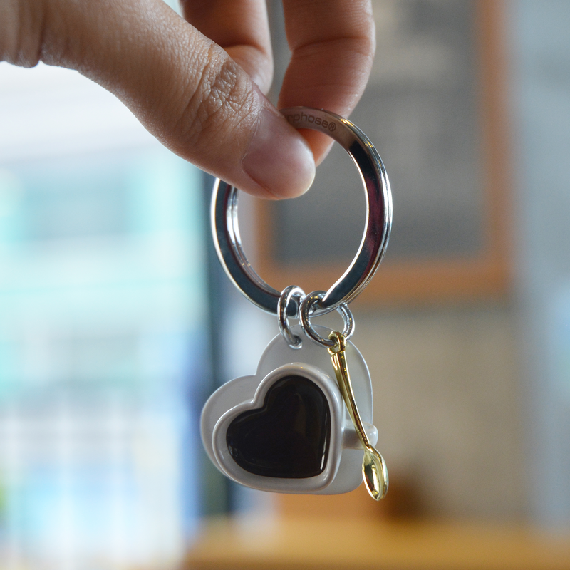 Buy Metalmorphose Coffee Lover Keyring | White | About Living