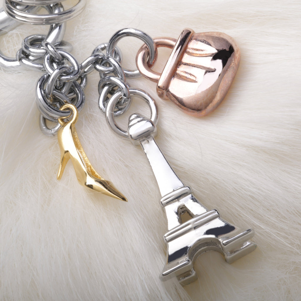 Buy Metalmorphose Eiffel Tower with Pom Pom Keyring | Mixed Metal ...