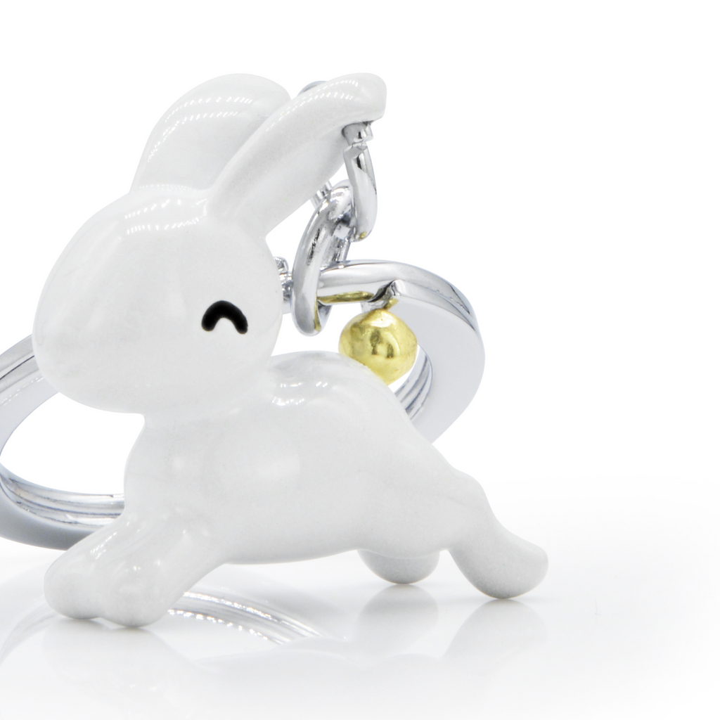 Buy Metalmorphose Flying Bunny Keyring | White | About Living