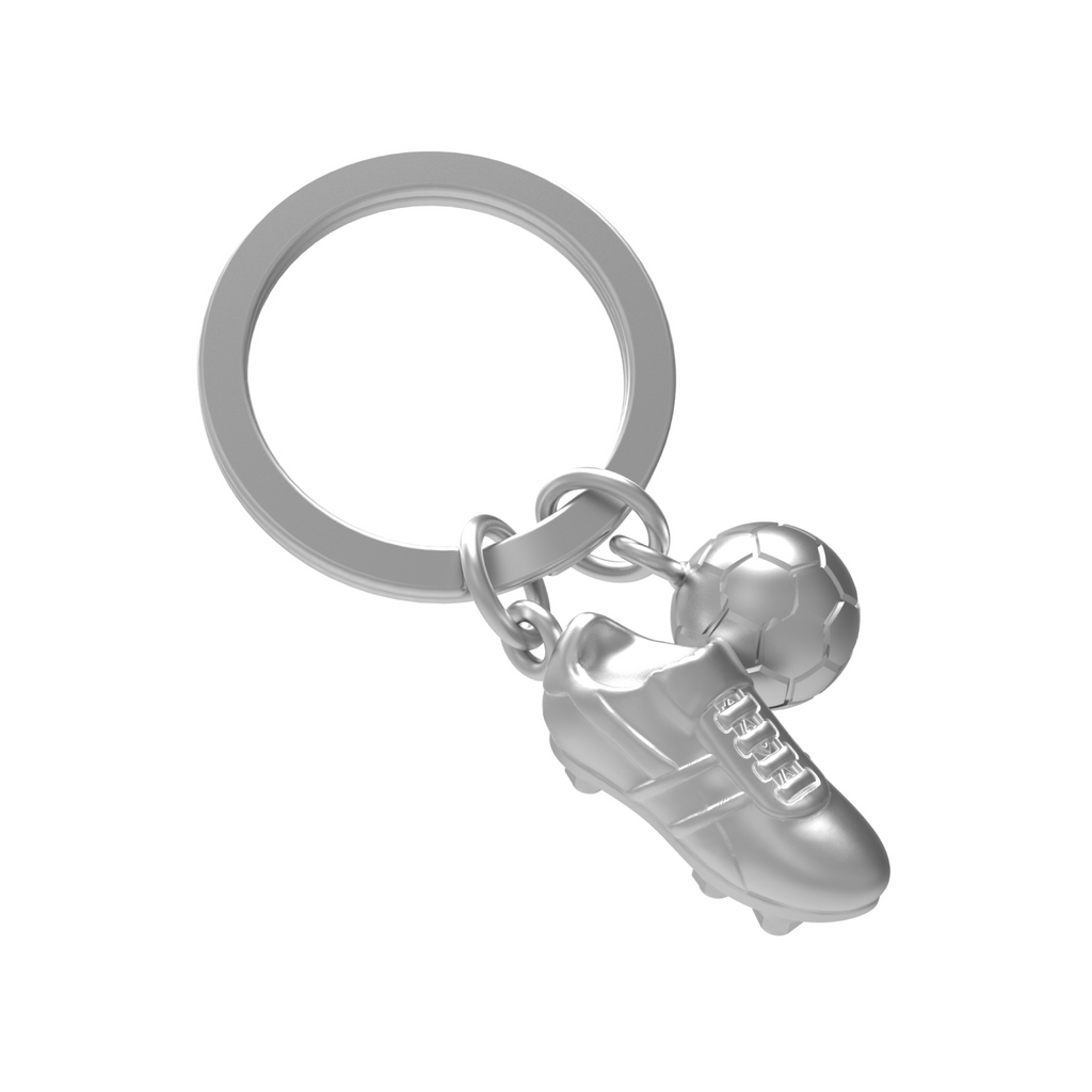 Buy Metalmorphose Football & Shoe Keyring | Silver | About Living
