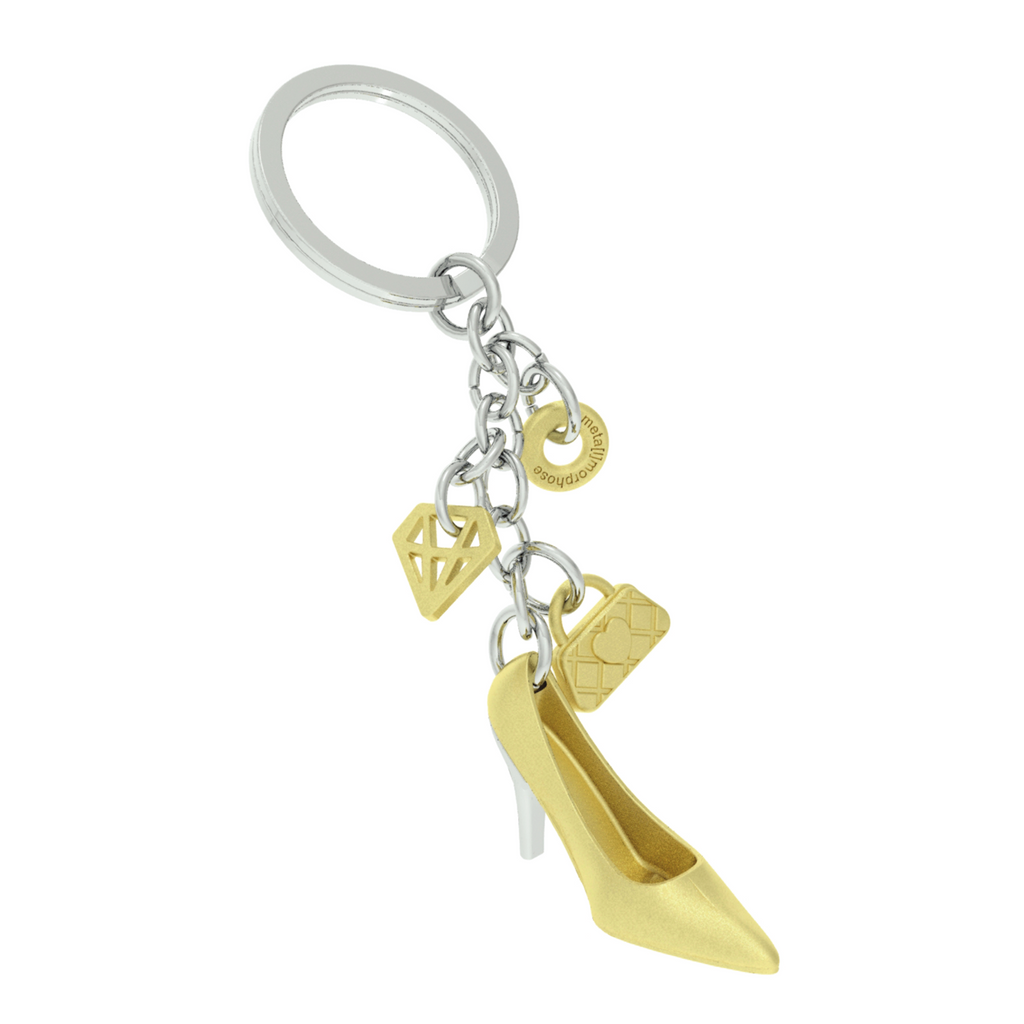 Buy Metalmorphose High Heel Drop Charm Keyring | Gold | About Living