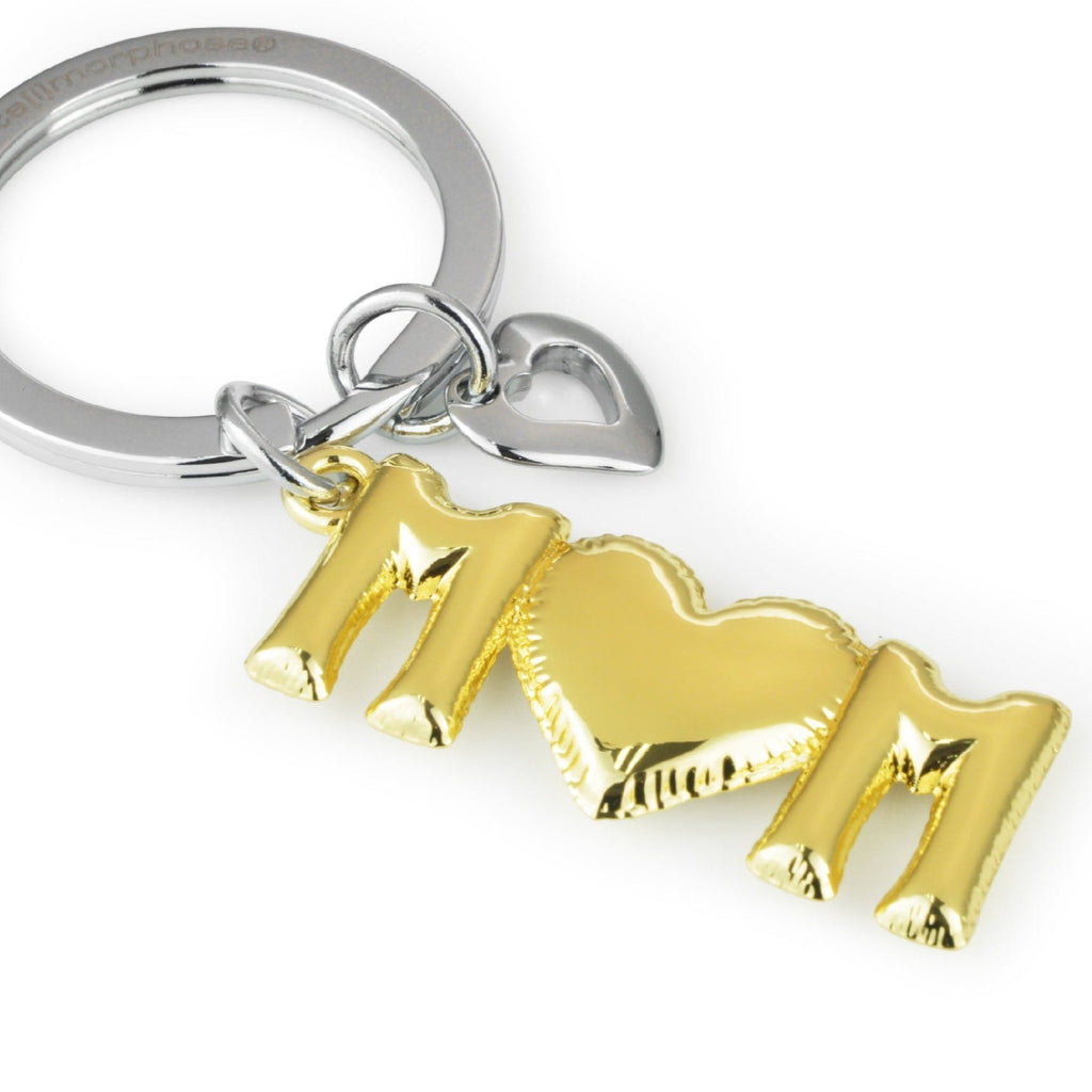 Buy Metalmorphose "Mum" Keyring with Heart | Gold | About Living