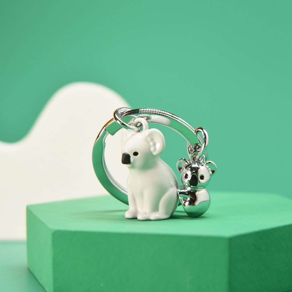 Buy Metalmorphose Koala & Baby Keyring | Grey | About Living
