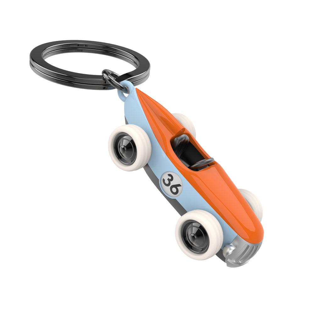 Buy Metalmorphose Luxe Vintage Racer Car Keyring | Blue & Orange ...