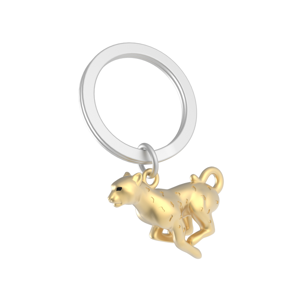 Buy Metalmorphose Pearl Gold Leopard Keyring | About Living