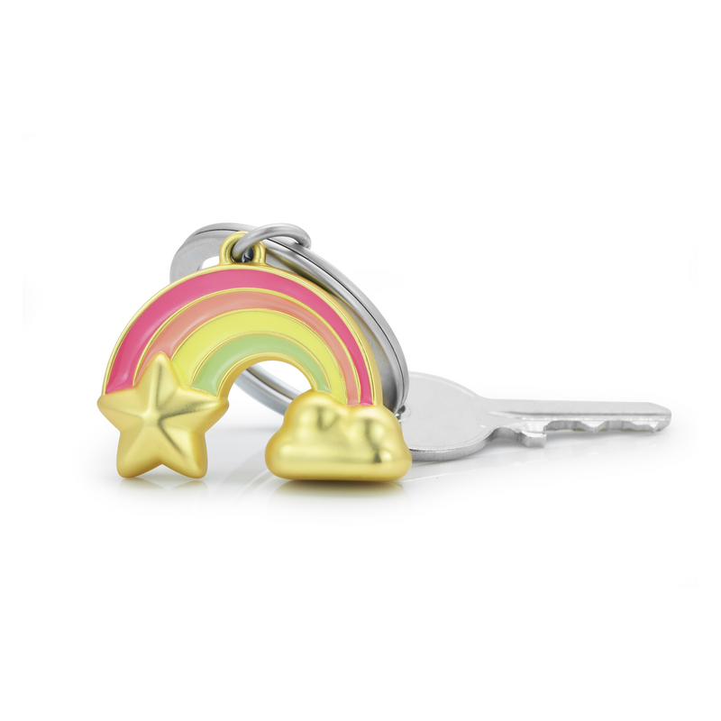 Buy Metalmorphose Rainbow with Cloud & Star Keyring | Pastel | About Living
