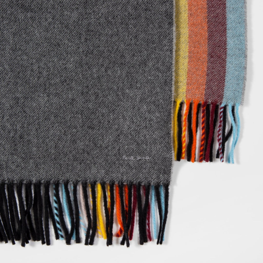 Wool/Cashmere 'Artist Stripe' Blanket Scarf | About Living
