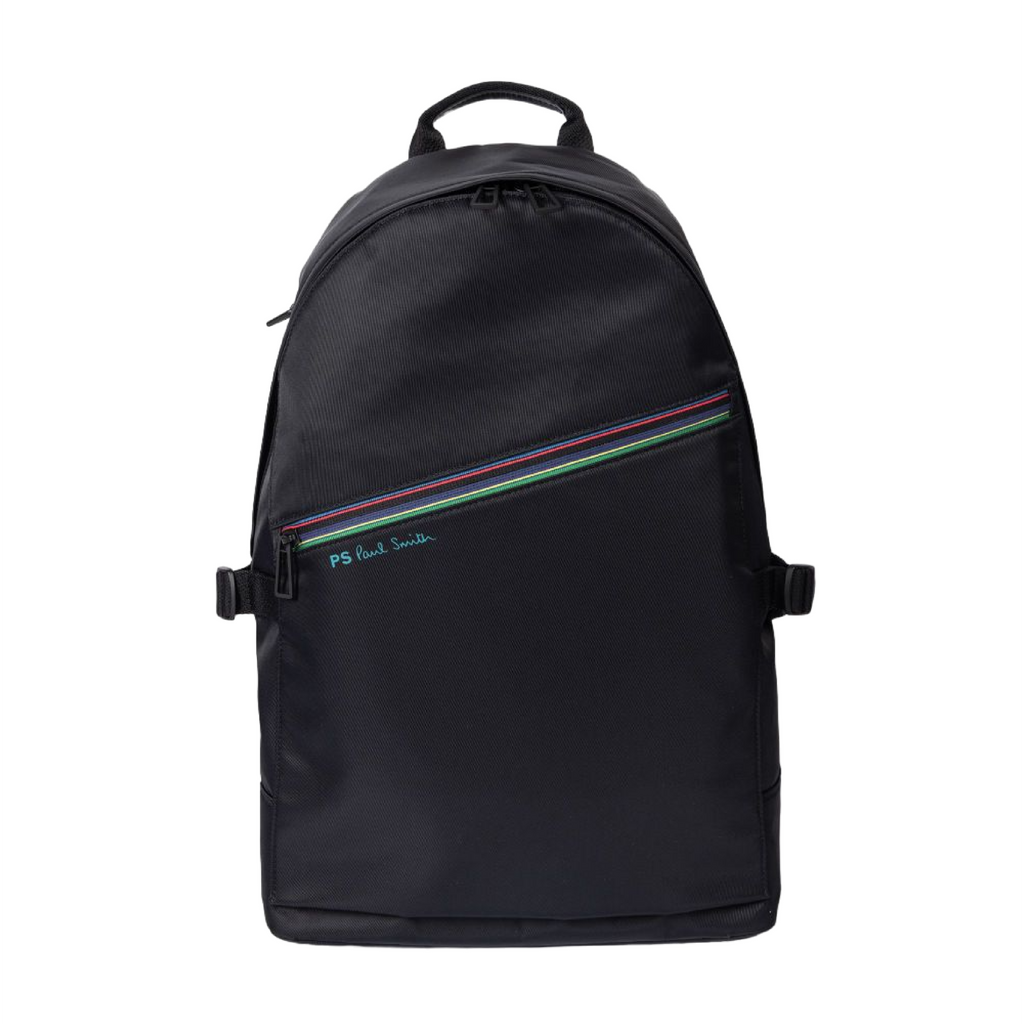 Paul Smith | Men's 'Signature Stripe' Backpack - Black – About Living