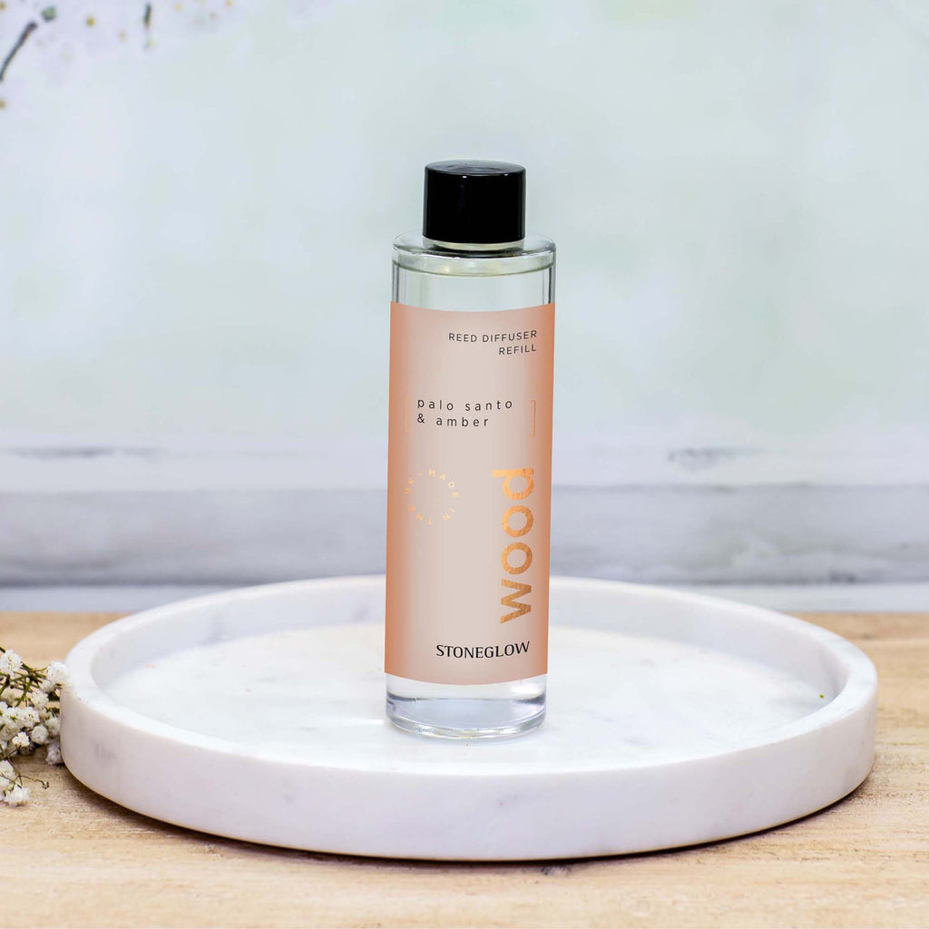 Stoneglow | Palo Santo & Amber Reed Diffuser Refill (210ml) – About Living