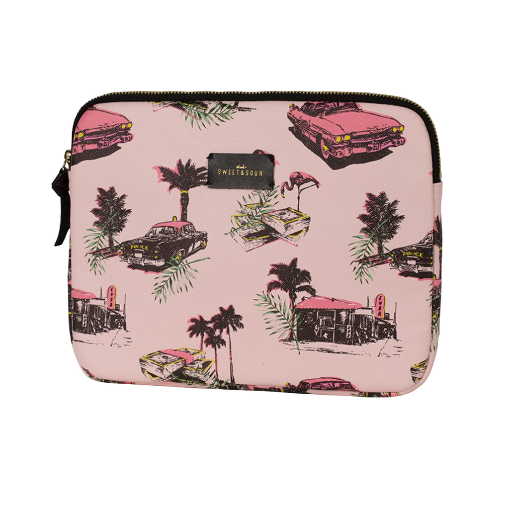 Cadillac & Flamingo Tablet Sleeve - Pink | About Living