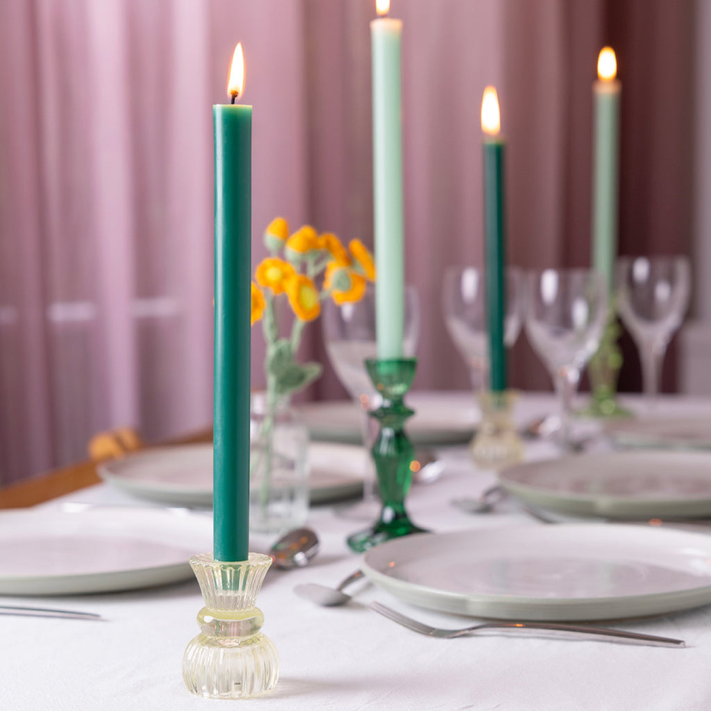 Talking Tables | Festive Taper Candle - Green (28cm) – About Living