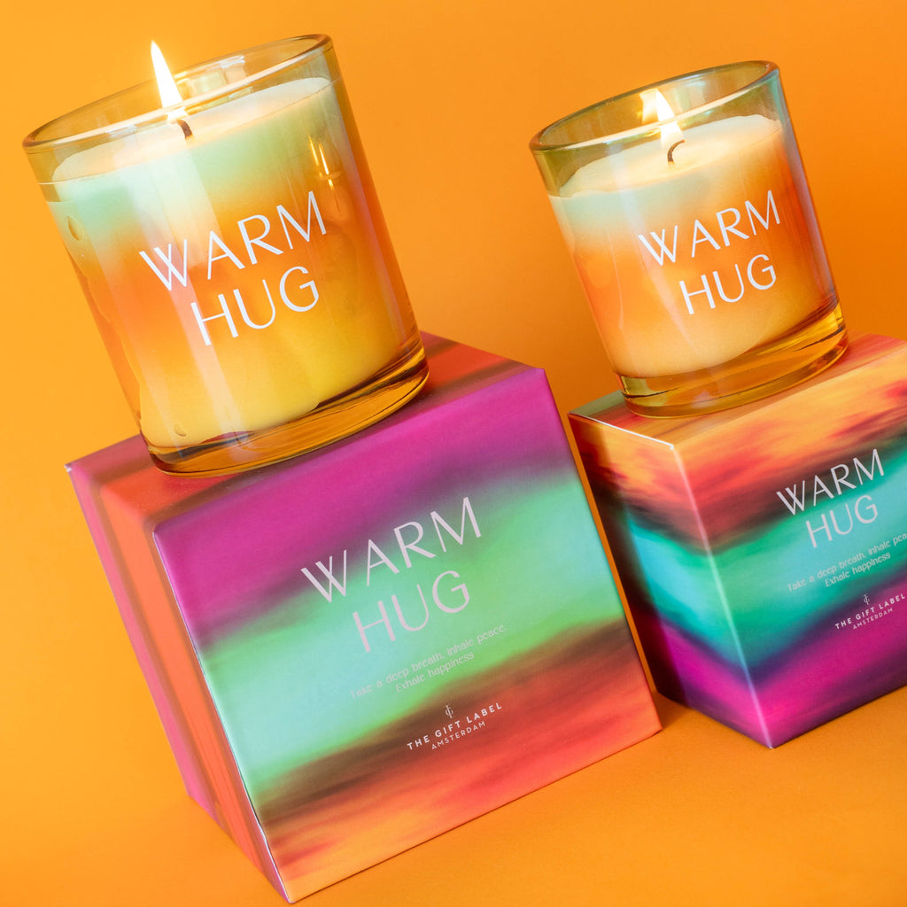 The Gift Label | 'Warm Hug' Glass Candle - Purple Orris & Dark ...