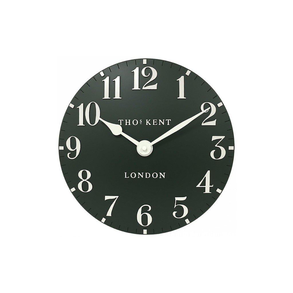 Thomas Kent Clocks | Arabic Wall Clock - Forest Green (12'') – About Living
