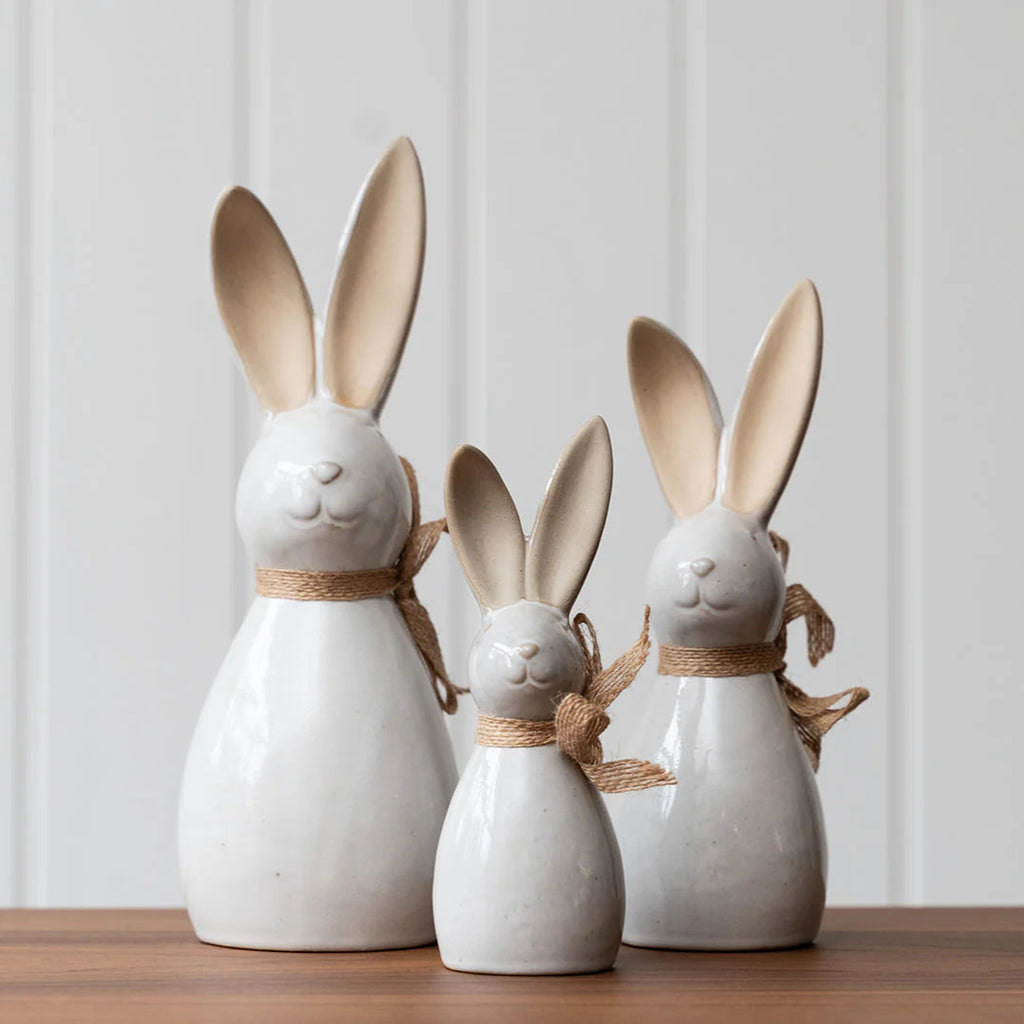 We Love Seasons | Ceramic Bunny with Bow - Large – About Living