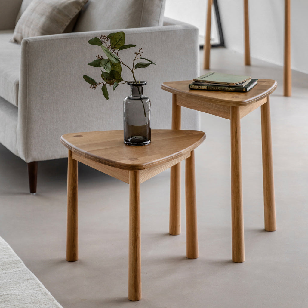 Gallery | Wycombe Nordic Nesting Side Tables - Natural (Set of 2 ...