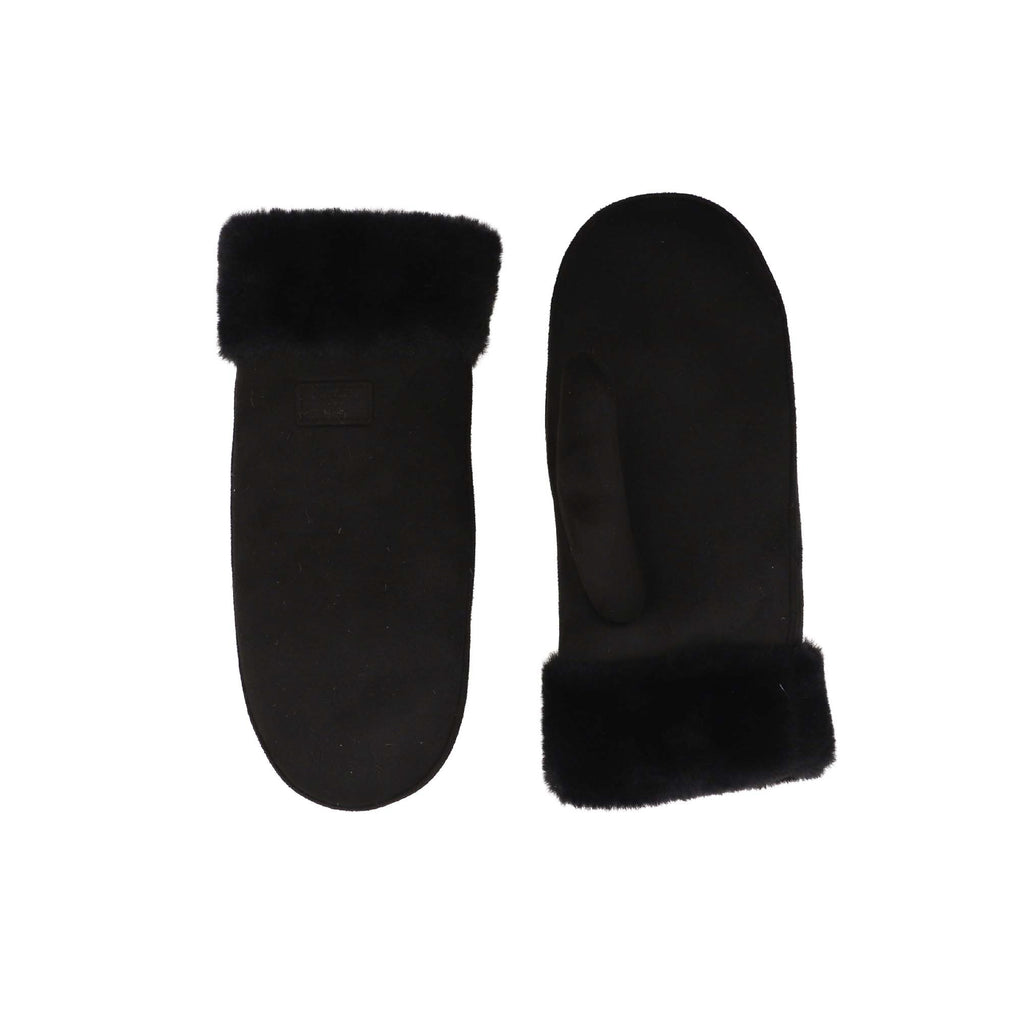 Zelly | Women's Constellation Faux Sheepskin Mittens - Black – About Living