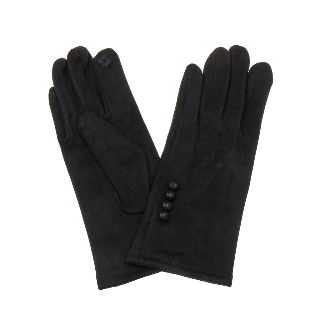 Buy Adore Black Button Gloves | About Living