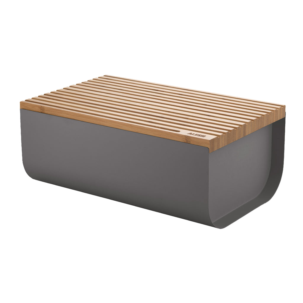 Buy Alessi Dark Grey Mattina Bread Bin | About Living