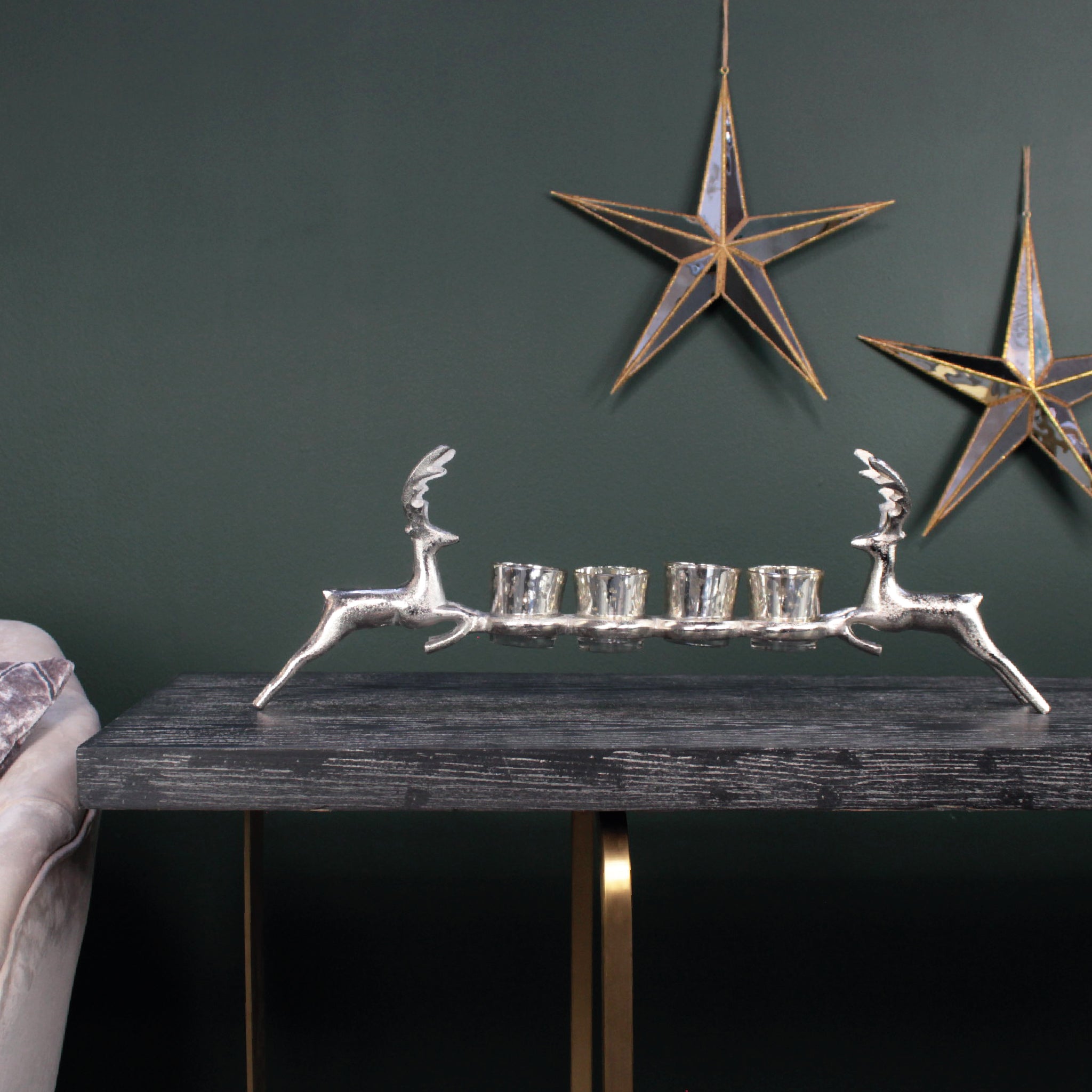 CHRISTMAS by AL | Silver Votive Stag Stand – About Living