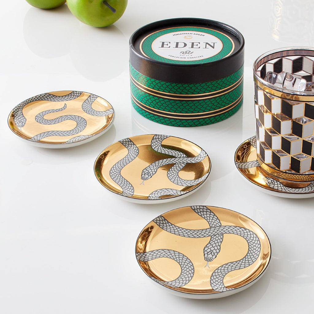 Buy Jonathan Adler Set of 4 Eden Snakes Coasters | About Living