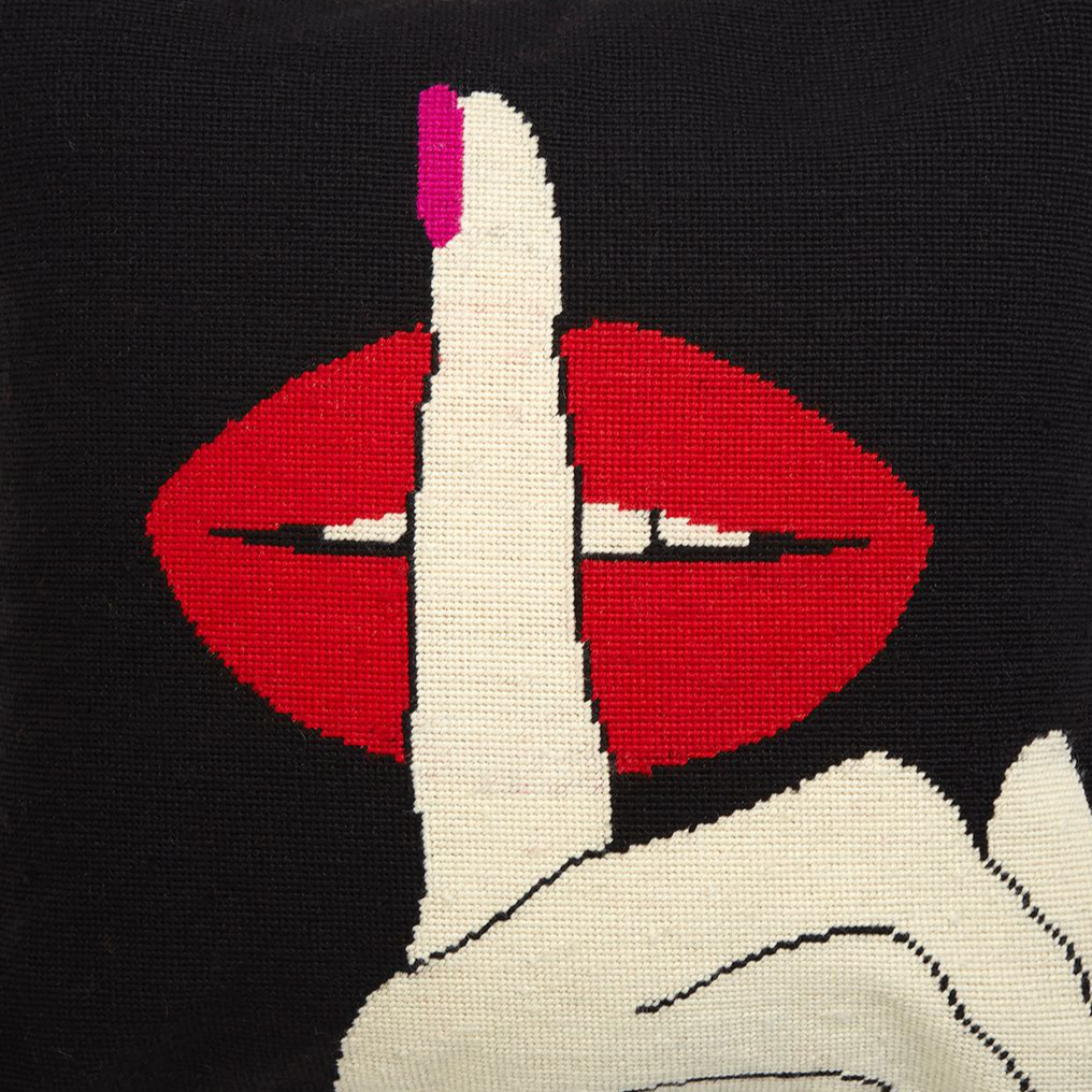 Buy Jonathan Adler Hush Lips Cushion | About Living