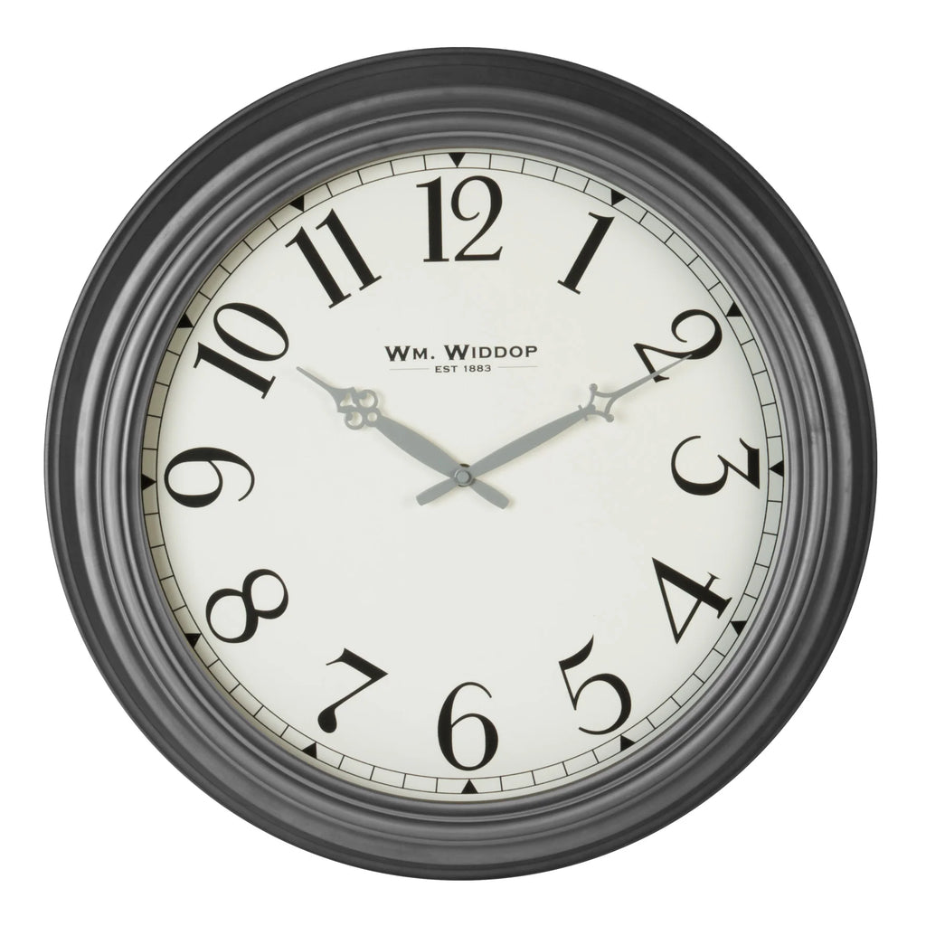 Buy LIV 50cm Grey Metal Hometime Wall Clock | About Living