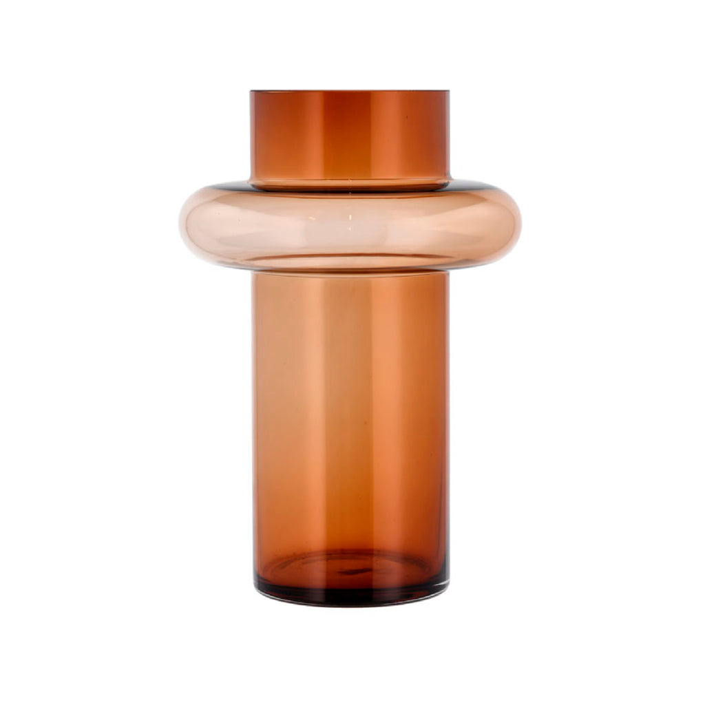 Buy Lyngby Glass 30cm Tall Amber Tube Vase | About Living
