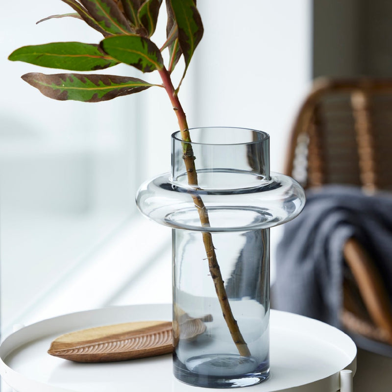 Buy Lyngby Glass 30cm Tall Smoke Tube Vase | About Living
