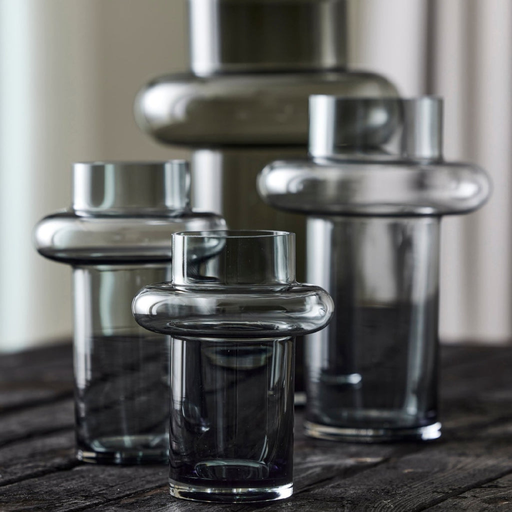 Buy Lyngby Glass 30cm Tall Smoke Tube Vase | About Living