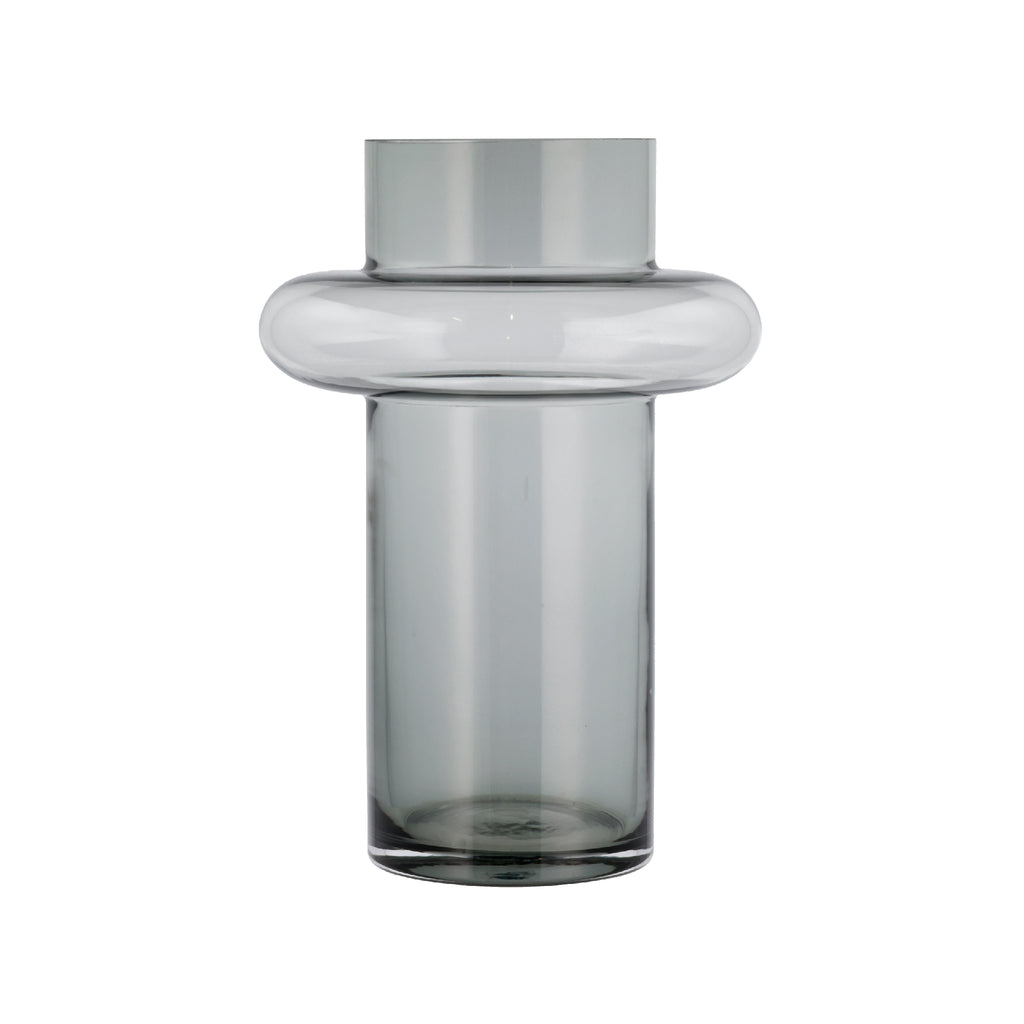 Buy Lyngby Glass 30cm Tall Smoke Tube Vase | About Living