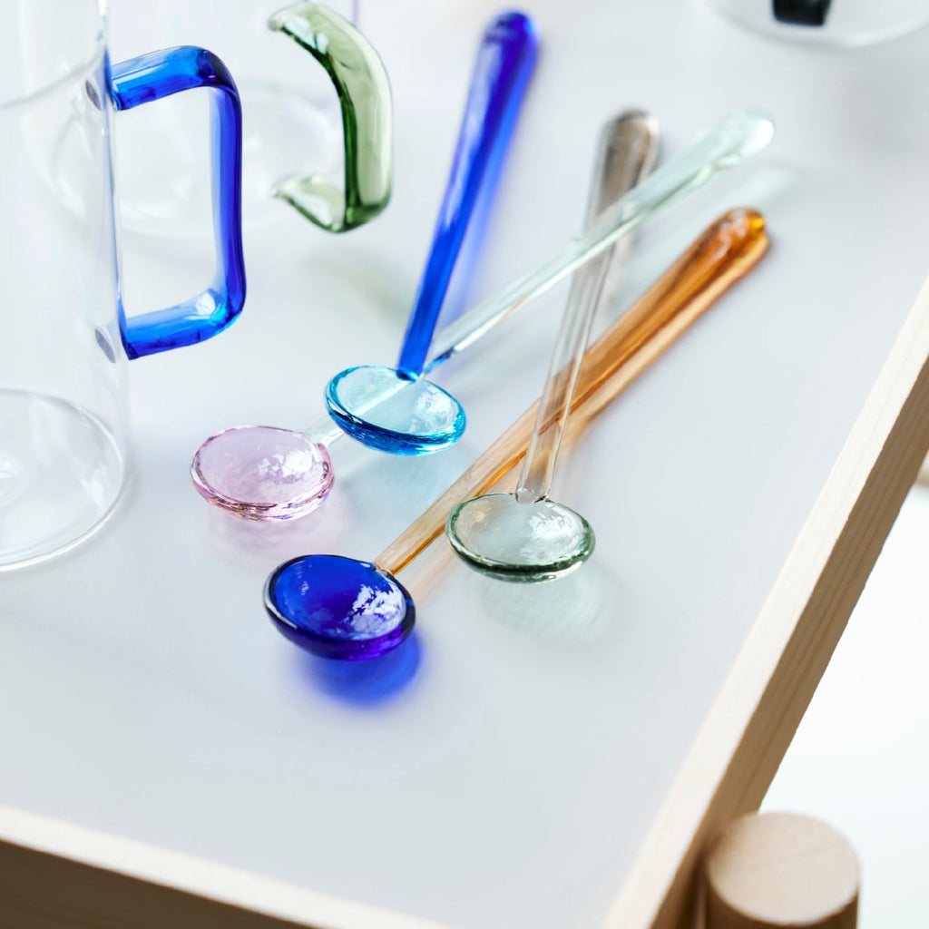 Buy Lyngby Glass Set of 4 Multicolour Torino Glass Spoons | About Living