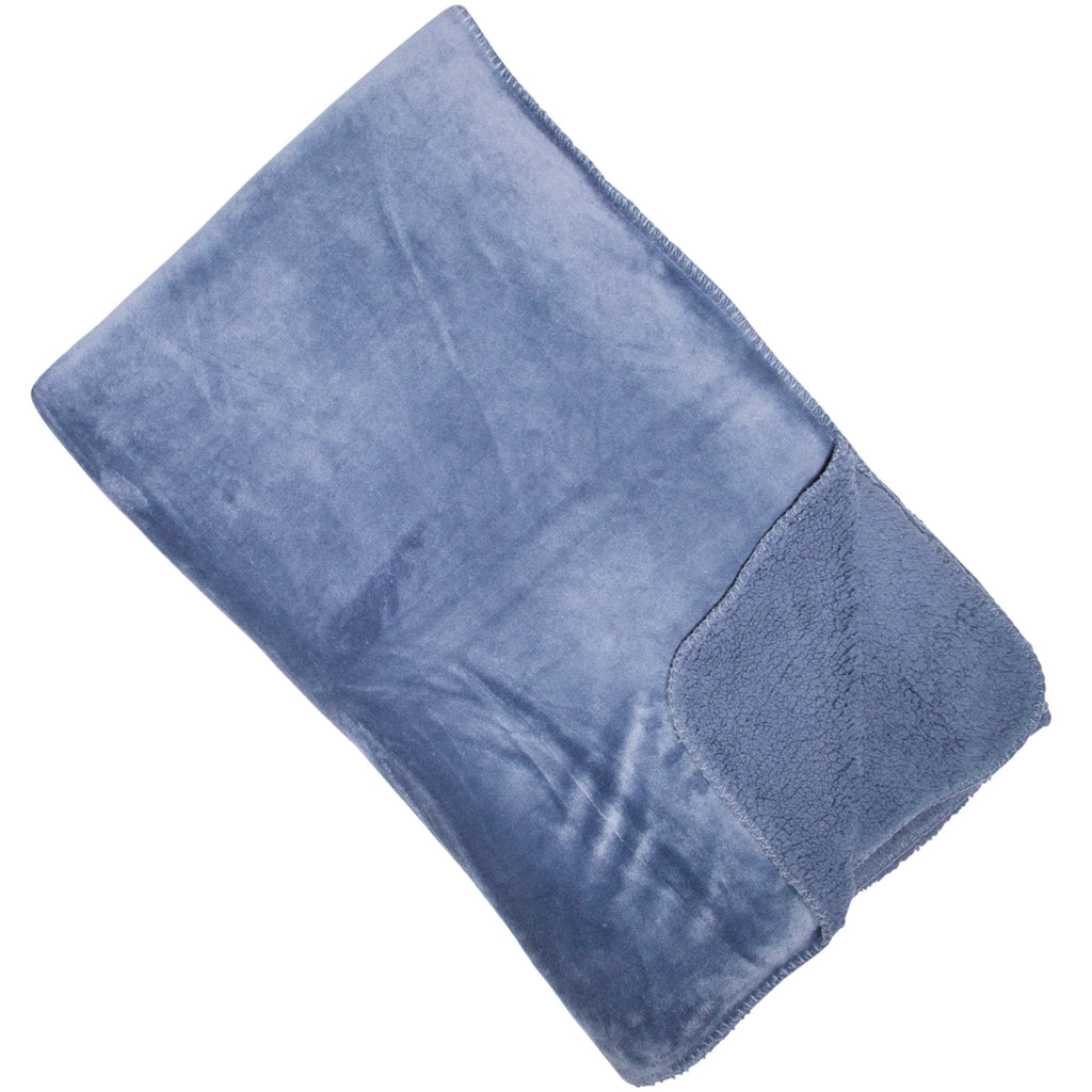 Buy Malini 150x200cm Luxury Fleece Throw - Blue | About Living