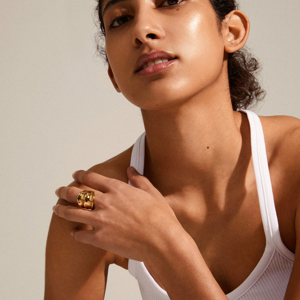 Buy Pilgrim Gold Plated Dreams Statement Ring | About Living