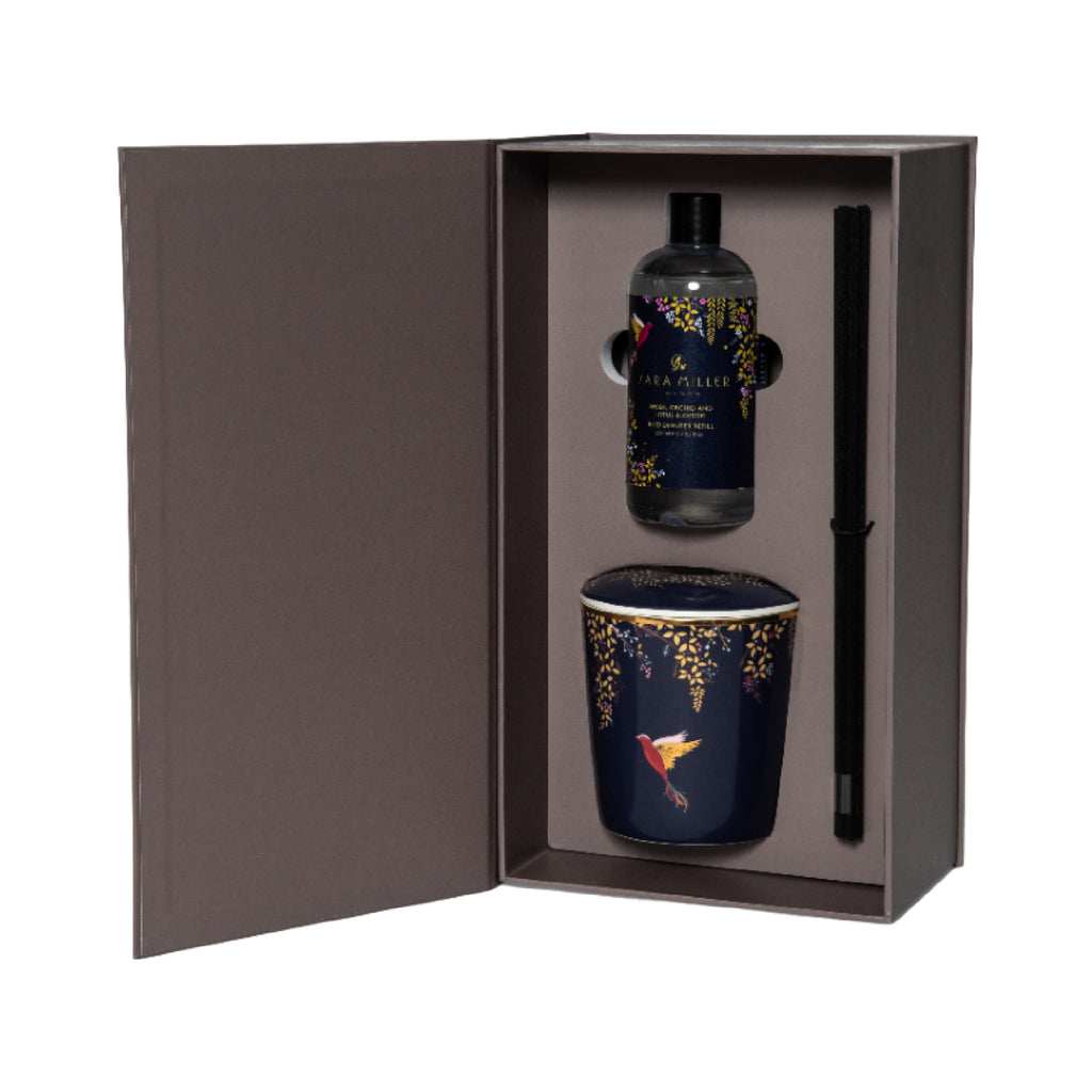 Buy Sara Miller 200ml Amber, Orchid & Lotus Reed Diffuser Set | About ...