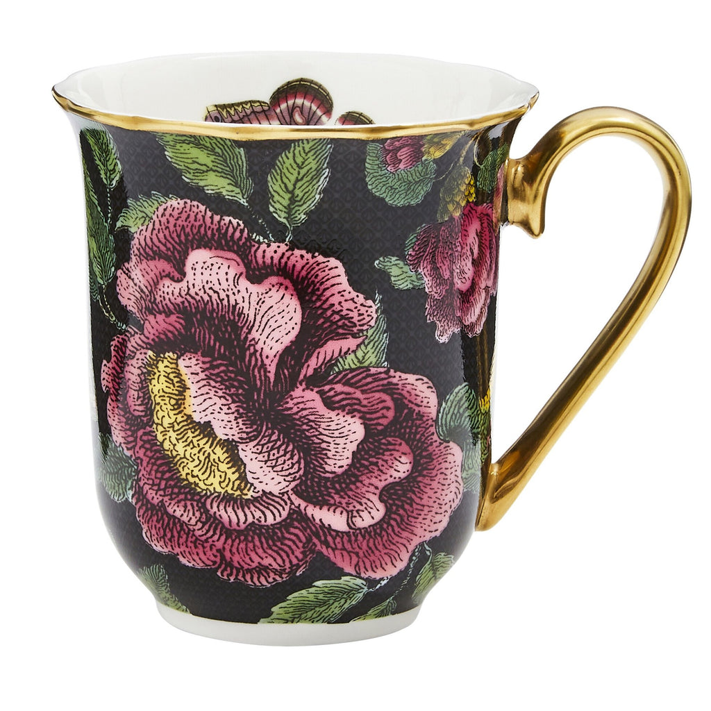Buy Spode Flora Black Creatures of Curiosity Mug | About Living