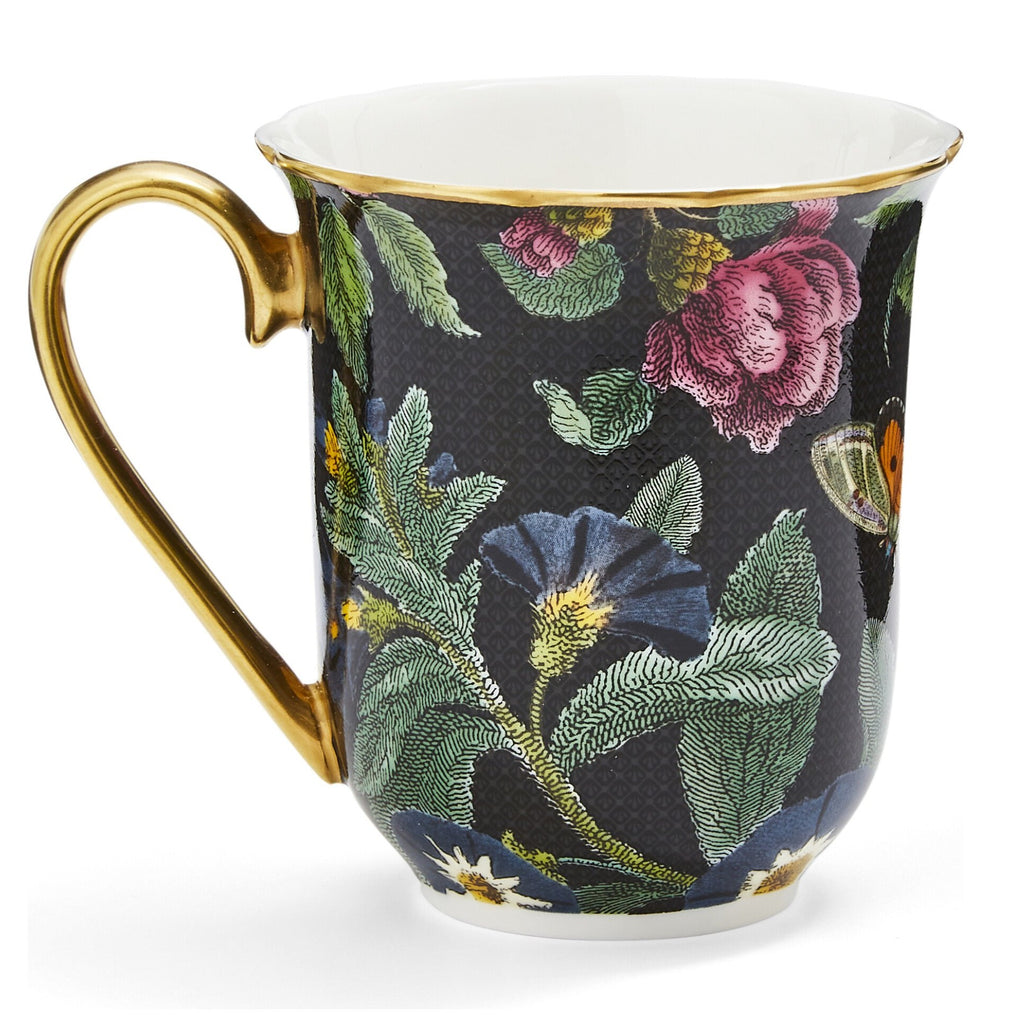 Buy Spode Flora Black Creatures of Curiosity Mug | About Living
