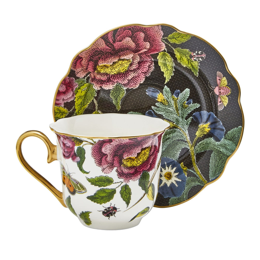 Buy Spode Snake Black Creatures of Curiosity Teacup & Saucer | About Living