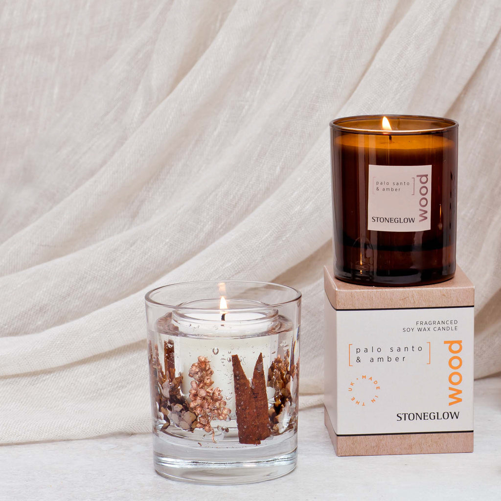 Buy Stoneglow Elements Wood Tumbler Candle | About Living