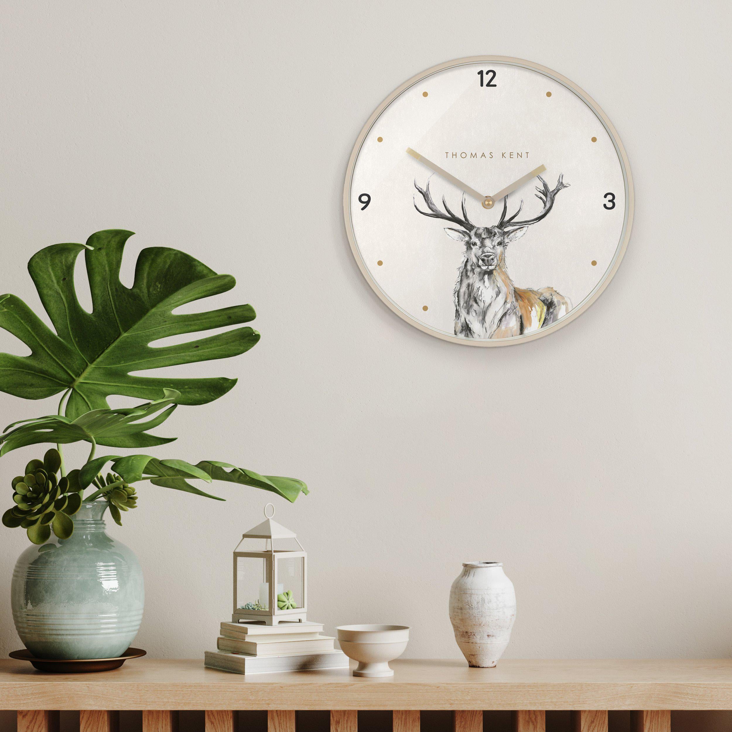 Buy Thomas Kent 12'' Wild Stag Wall Clock | About Living
